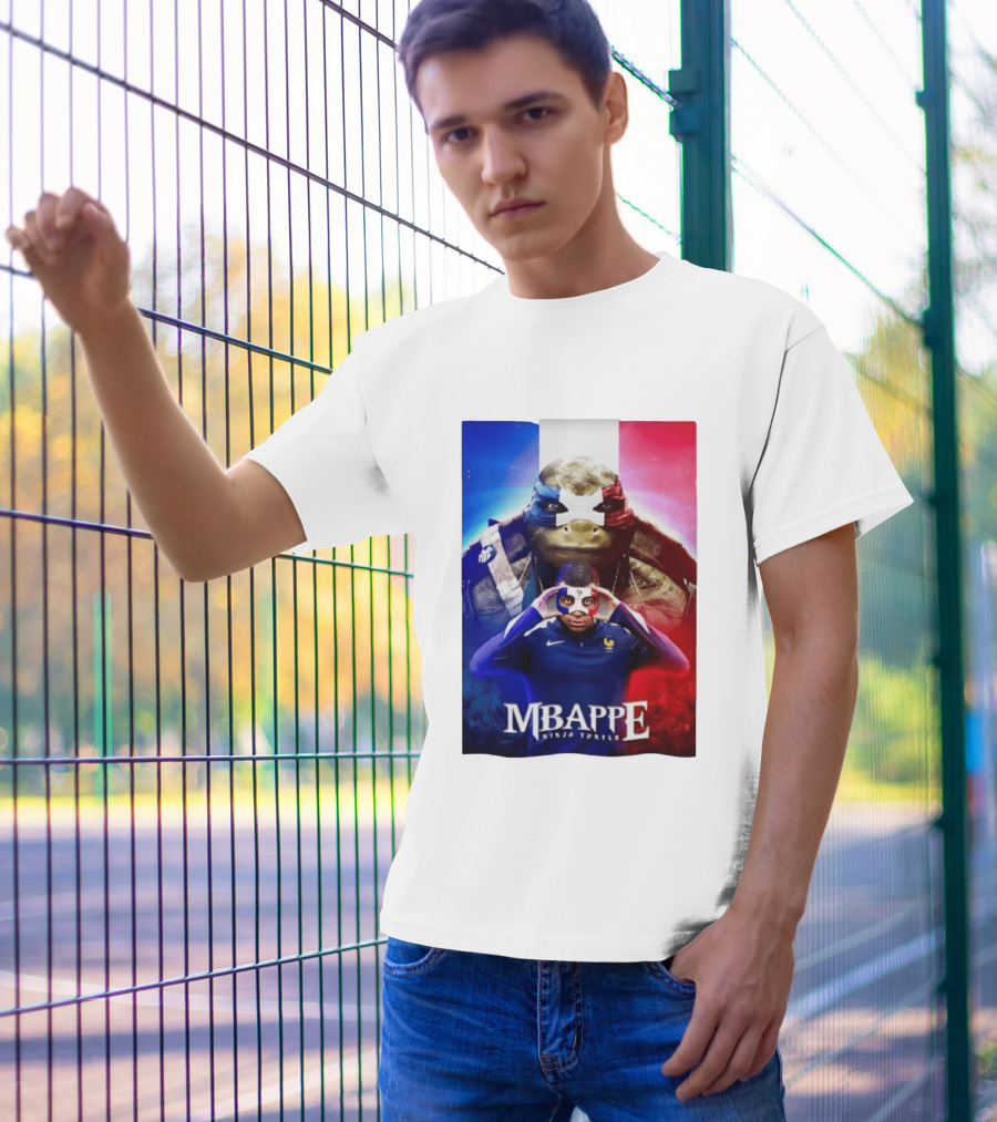 Mbappe France National Football Ninja Turtle T-Shirt