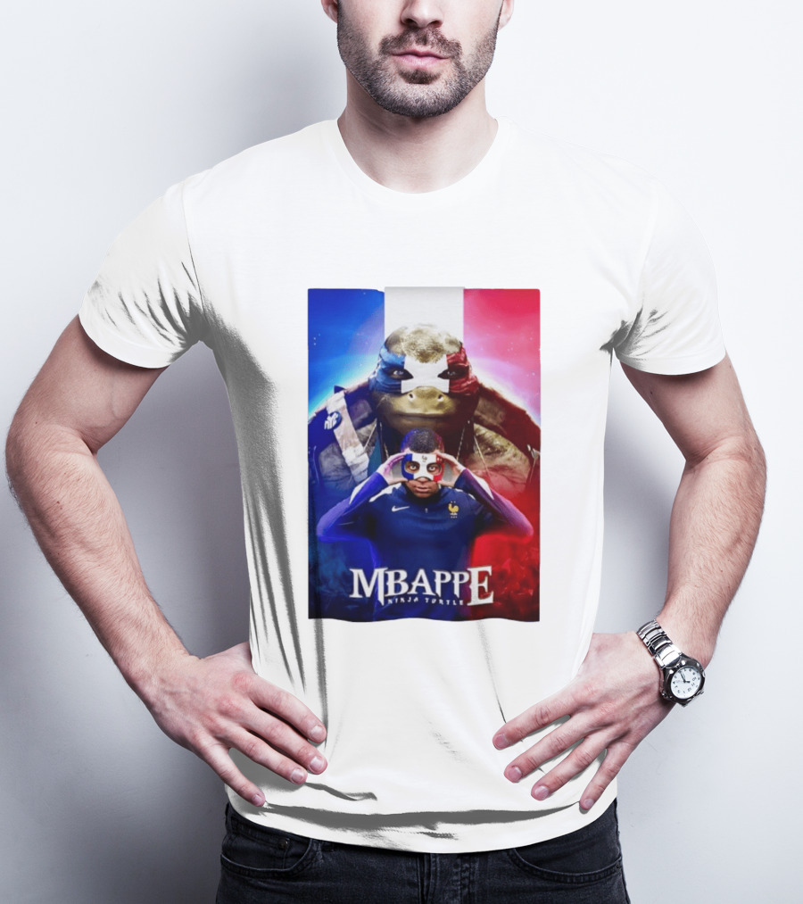 Mbappe France National Football Ninja Turtle T-Shirt