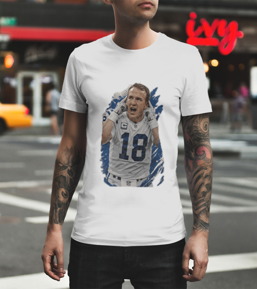 Peyton Manning Indianapolis Colts 18 Football Player NFL Legend T-Shirt