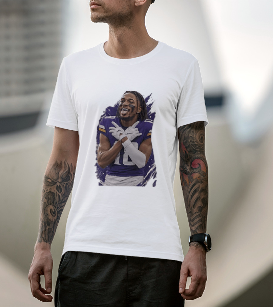 Minnesota Vikings Justin Jefferson Number 18 Football Player T-Shirt