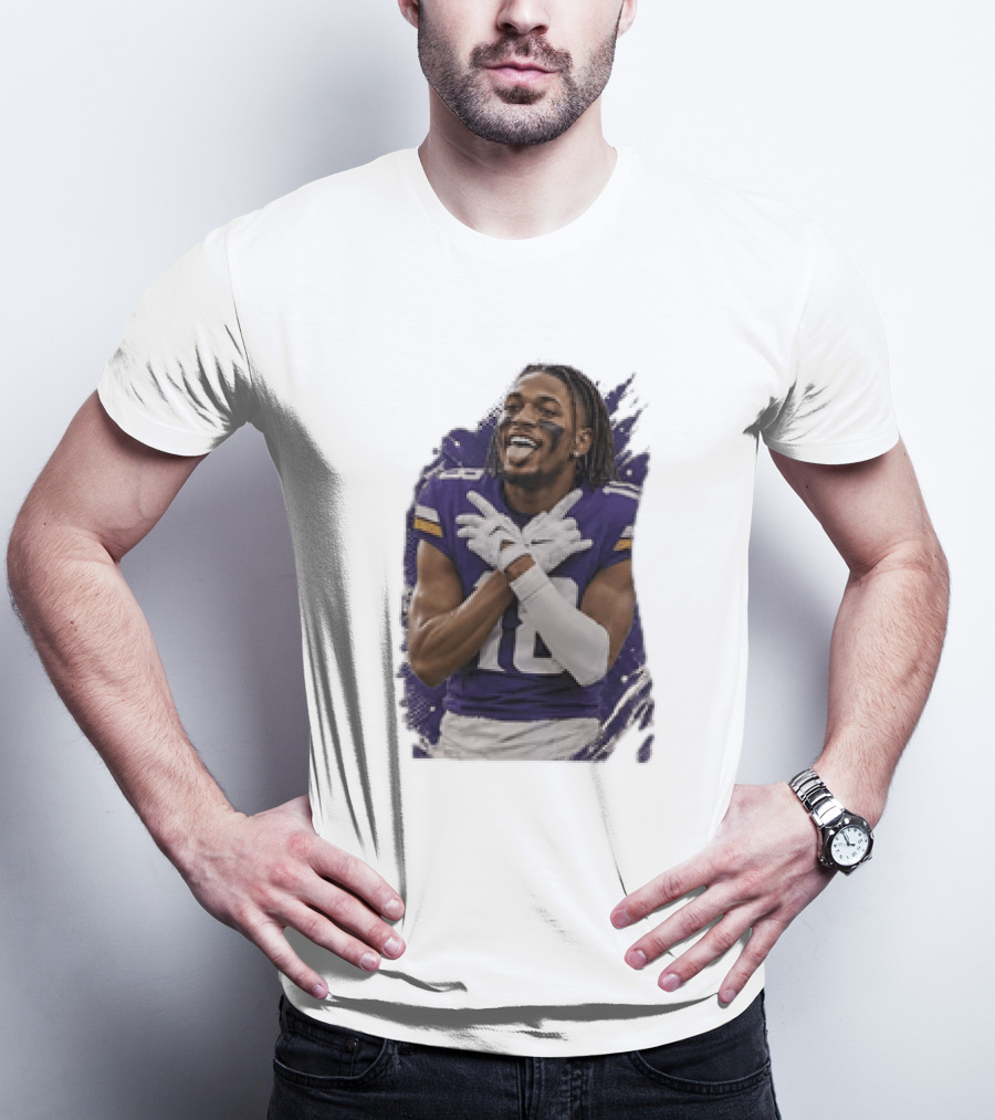 Minnesota Vikings Justin Jefferson Number 18 Football Player T-Shirt