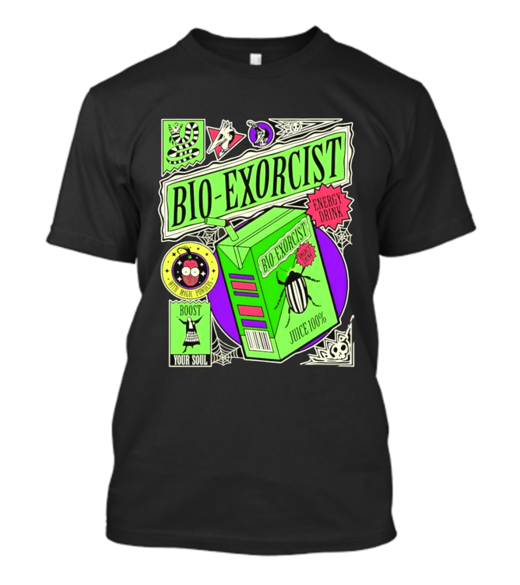 Bio Exorcist Energy Drink Juice 100% Boost Your Soul With Magic Powders T-Shirt