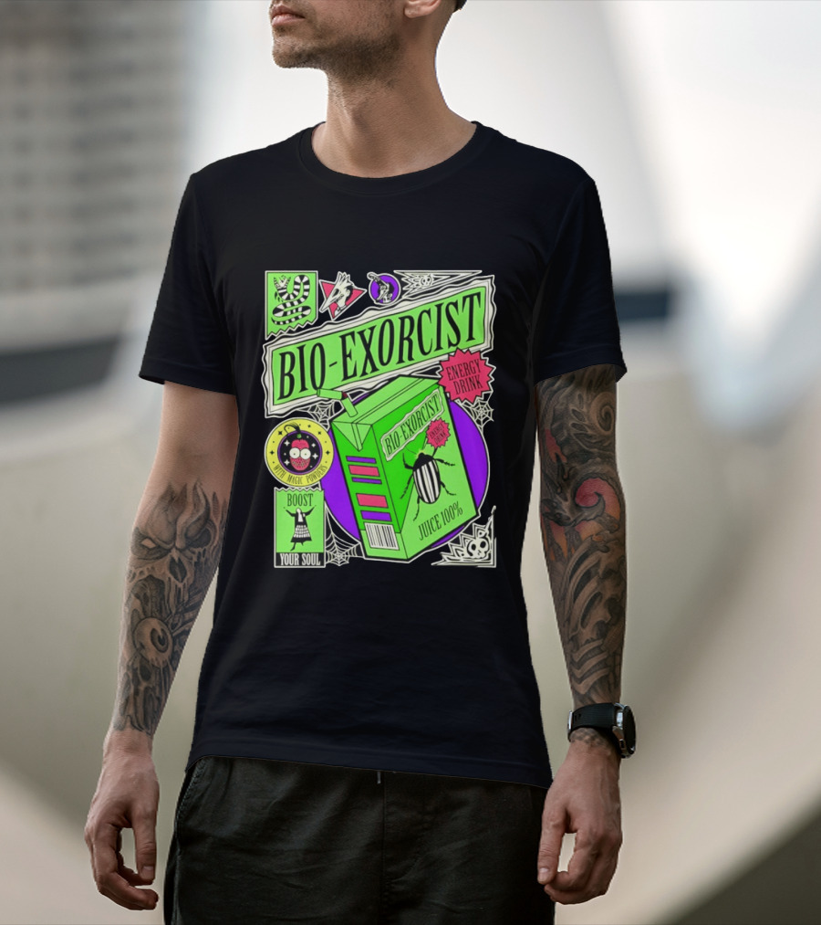 Bio Exorcist Energy Drink Juice 100% Boost Your Soul With Magic Powders T-Shirt