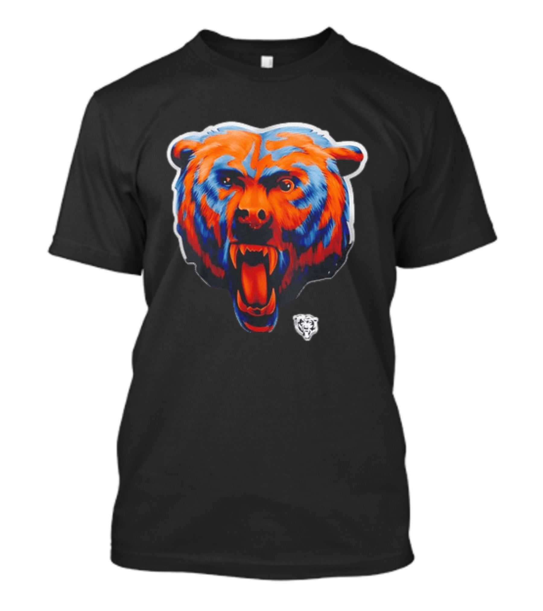 Chicago Bears Fierce Roaring Bear Face T-Shirt