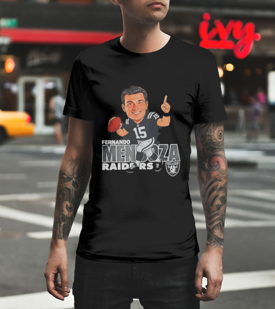 Fernando Mendoza Raiders 15 Football Player Raiders T-Shirt