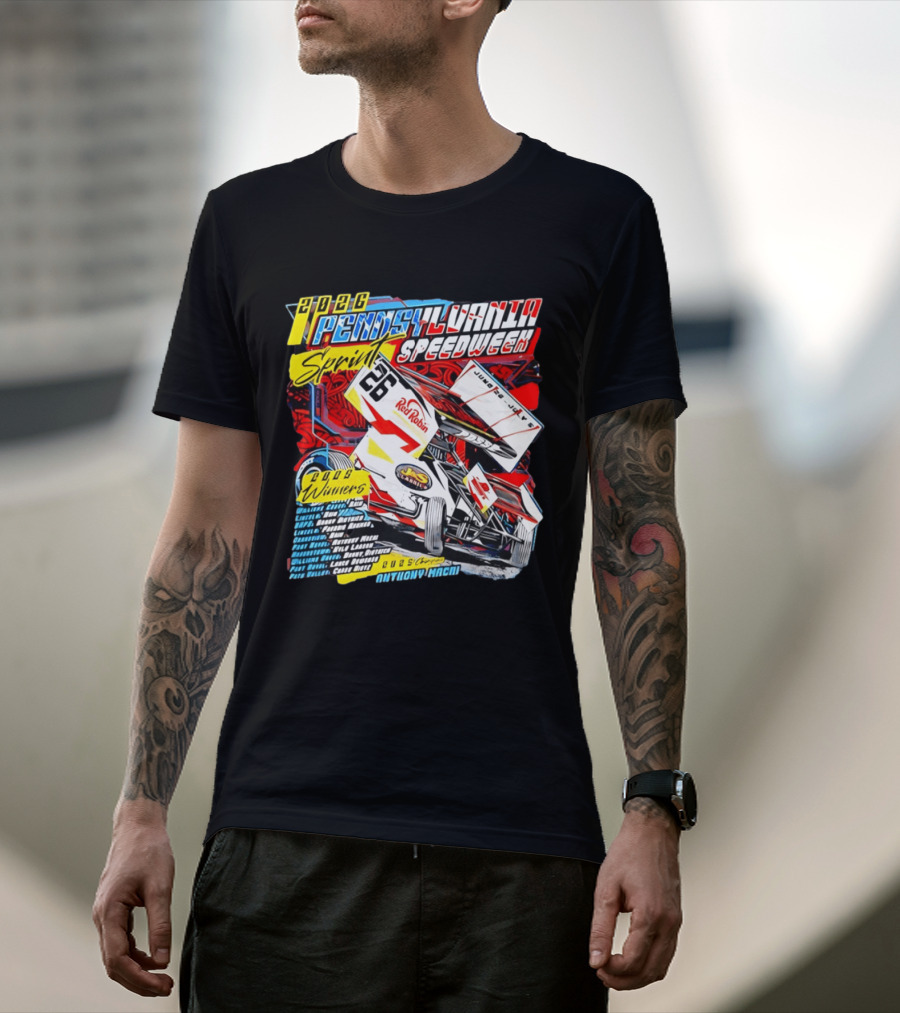2026 Pennsylvania Speedweek Sprint Race Winners June Kyle Larson Racing Red Robin T-Shirt