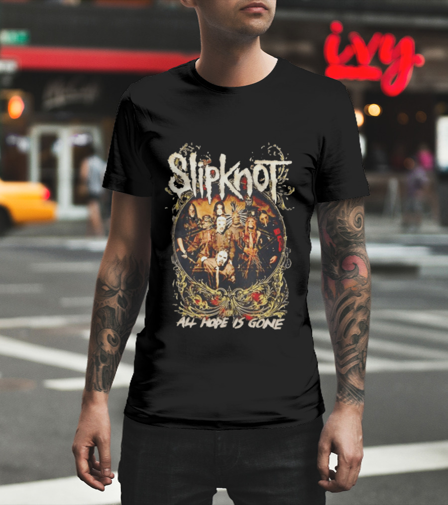 Slipknot All Hope Is Gone Band Concert Group Photo T-Shirt