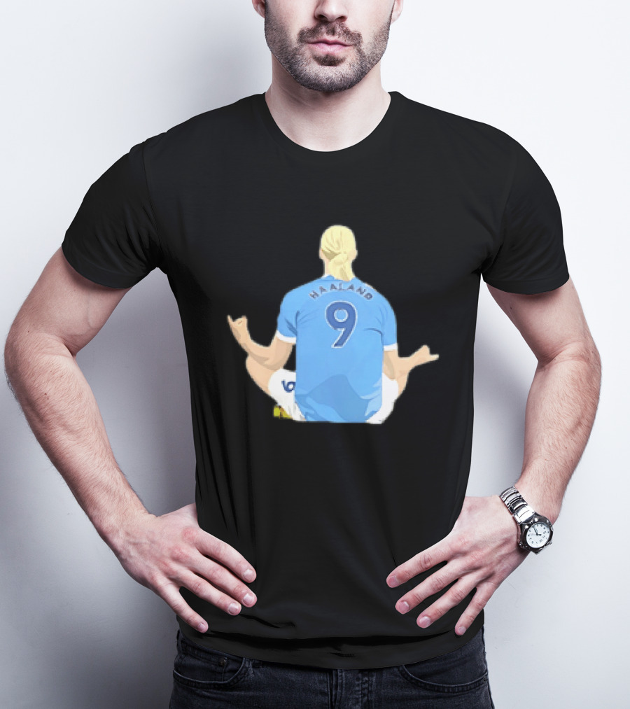 Norway Erling Haaland 9 Meditating Iconic Soccer Moment T-Shirt