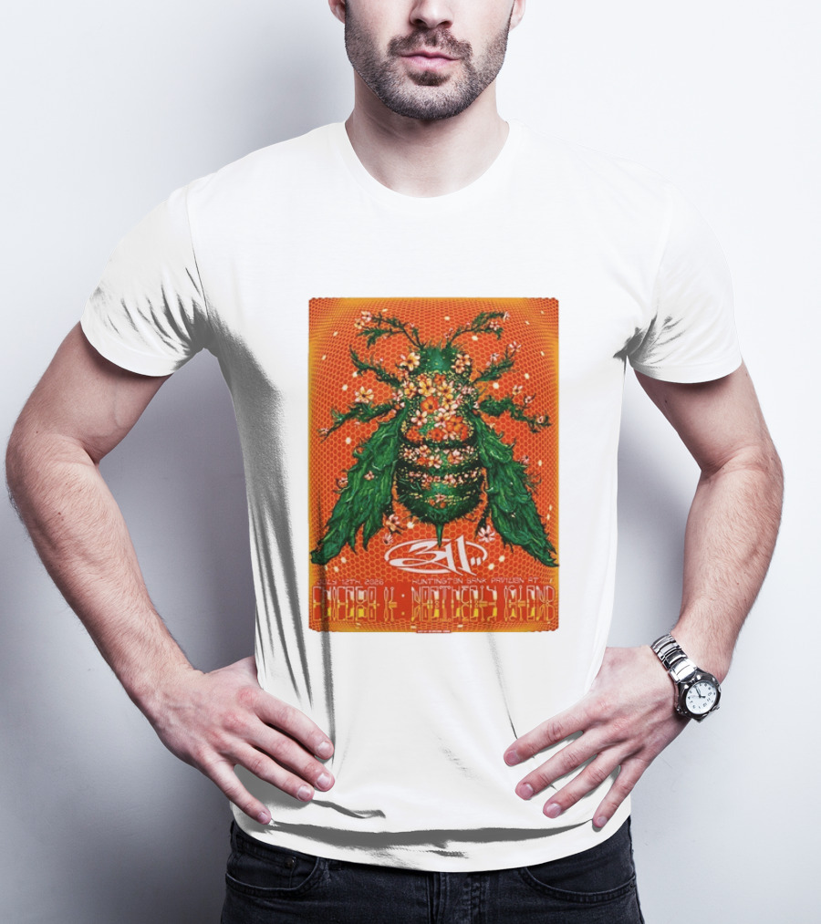 311 Chicago Illinois 2026 Huntington Bank Pavilion July 12 Floral Insect T-Shirt