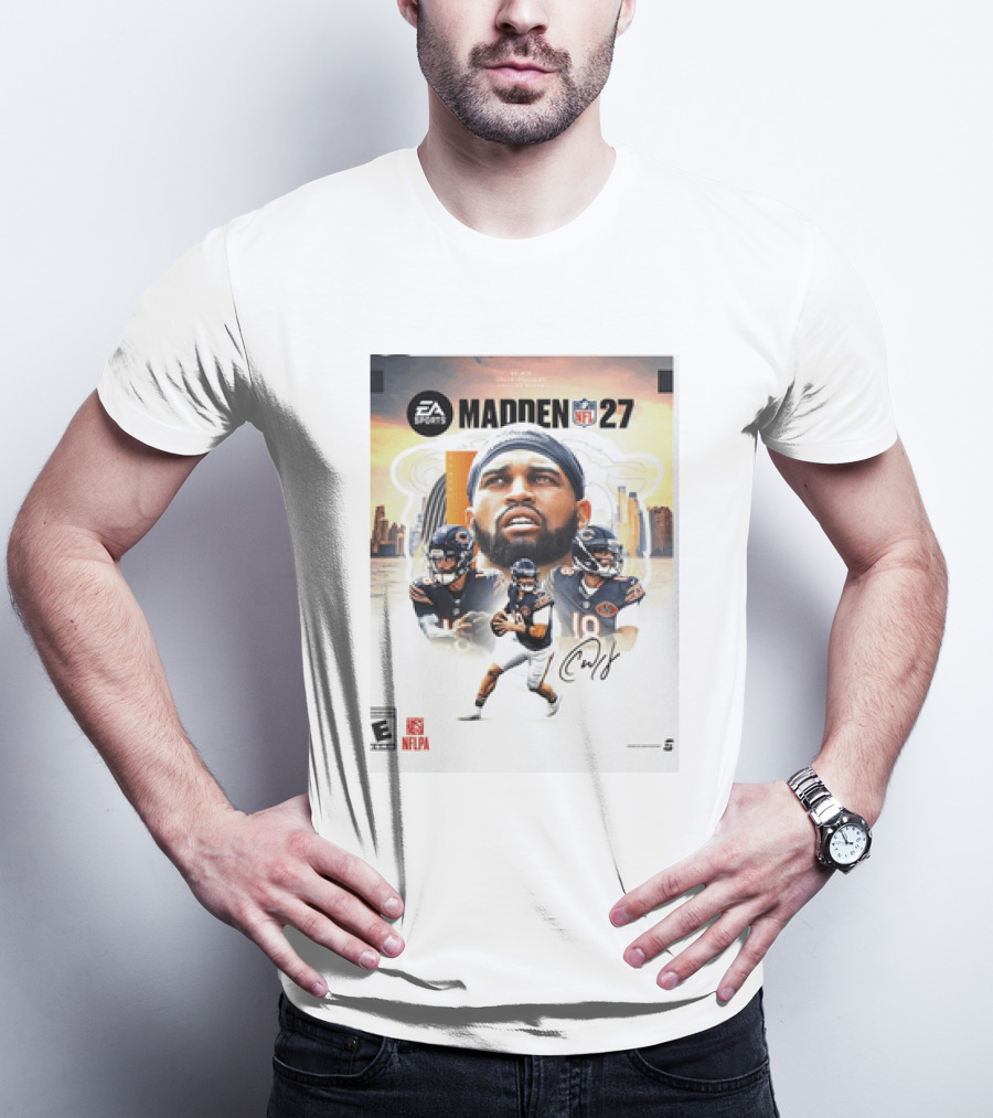 EA Sports Madden NFL 27 Caleb Williams No 18 Chicago Bears T-Shirt