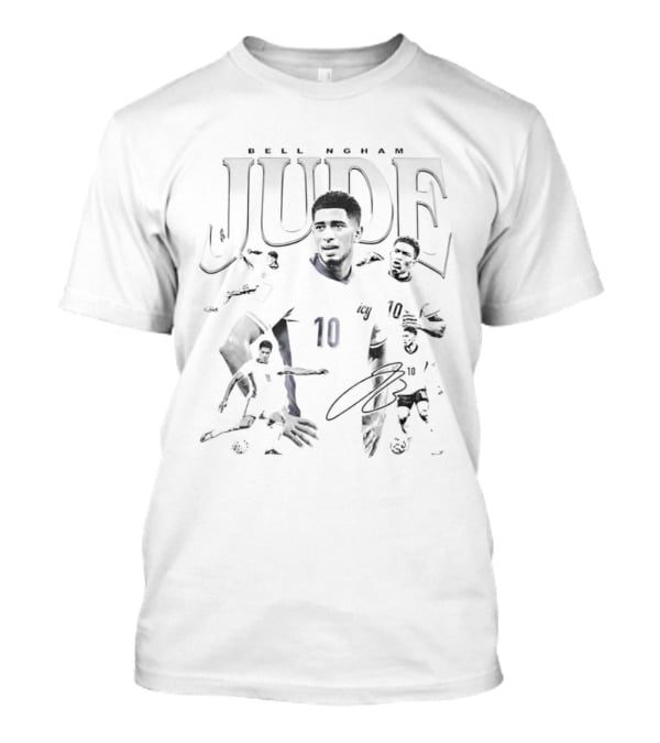 Jude Bellingham 10 Icy Collage Football Number Signature T-Shirt