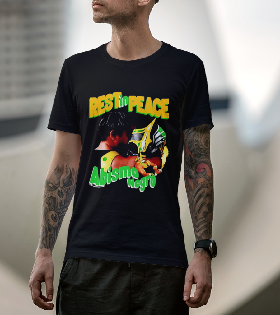 REST In PEACE Abismo Negro Lucha Libre AAA Professional Wrestling T-Shirt