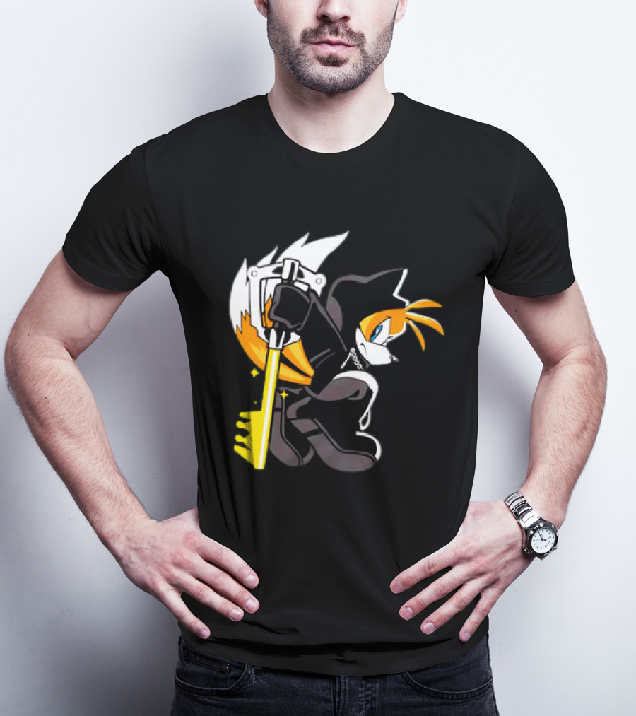 GoblinTengu Yellow Black Hooded Cat Keyblade Warrior T-Shirt