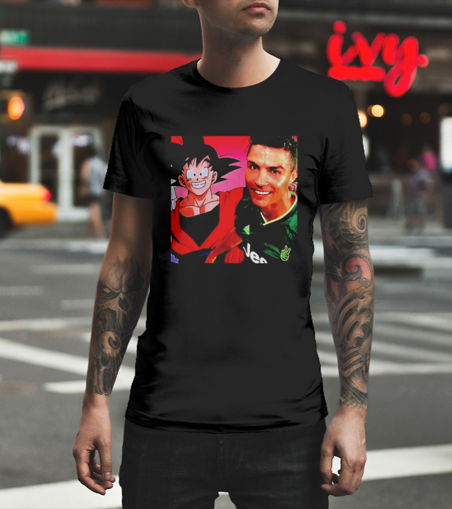 Goku Dragon Ball X Cristiano Ronaldo Juventus Collaboration T-Shirt