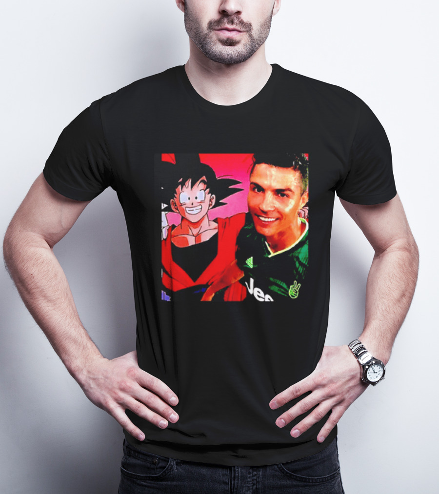 Goku Dragon Ball X Cristiano Ronaldo Juventus Collaboration T-Shirt