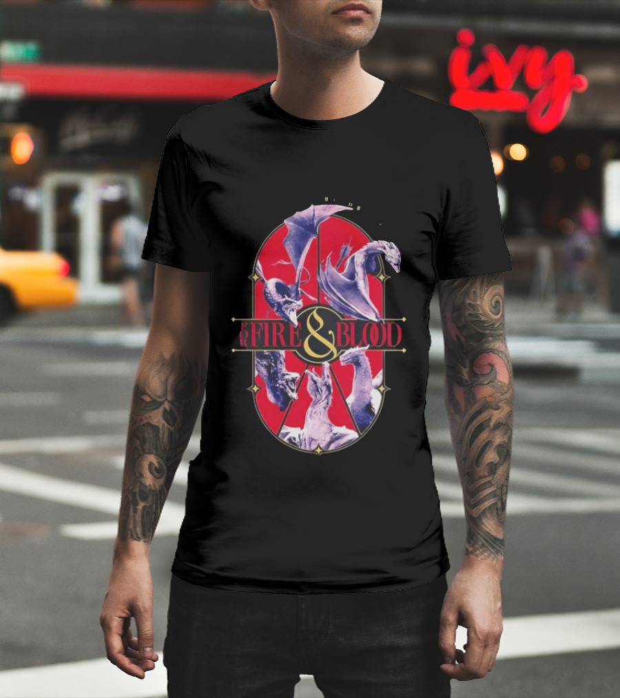 House Of The Dragon Fire And Blood Fantasy Dragons Iconic Show T-Shirt