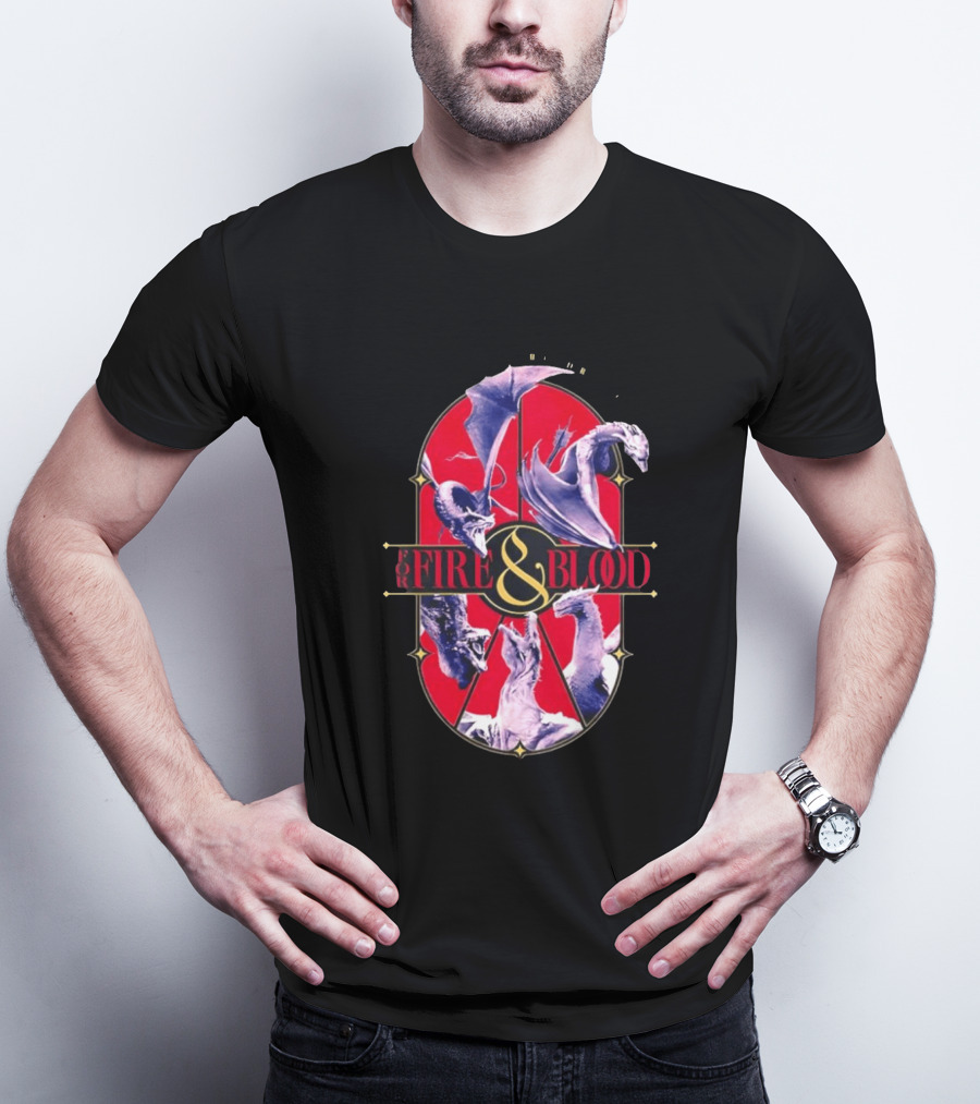 House Of The Dragon Fire And Blood Fantasy Dragons Iconic Show T-Shirt