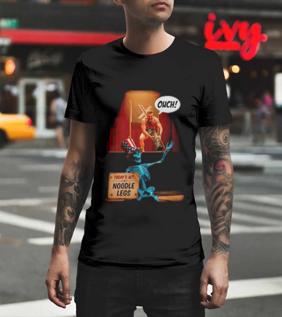 Conor McGregor One Minute Man Ouch Today's Act Noodle Legs Skeleton Comedy T-Shirt