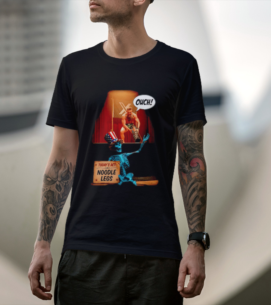 Conor McGregor One Minute Man Ouch Today's Act Noodle Legs Skeleton Comedy T-Shirt