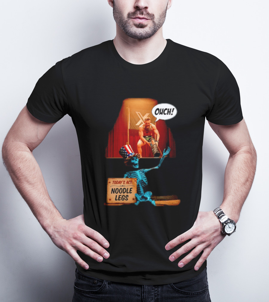 Conor McGregor One Minute Man Ouch Today's Act Noodle Legs Skeleton Comedy T-Shirt