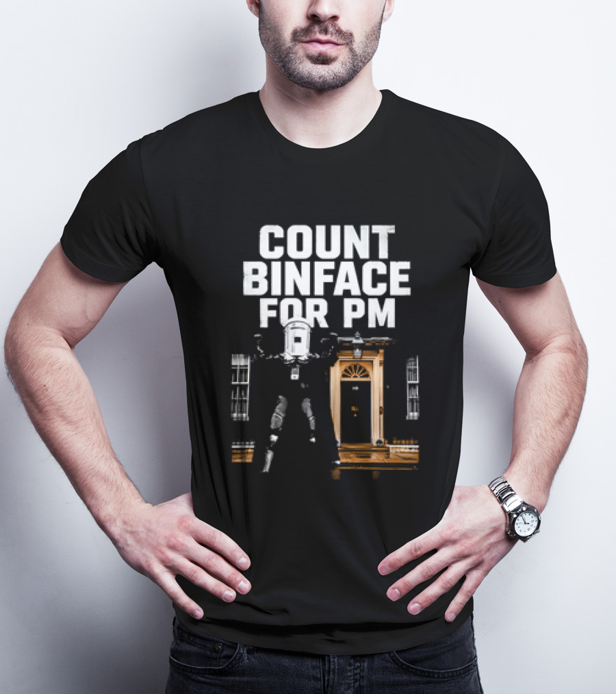 Count Binface For PM With Iconic British Doorway T-Shirt