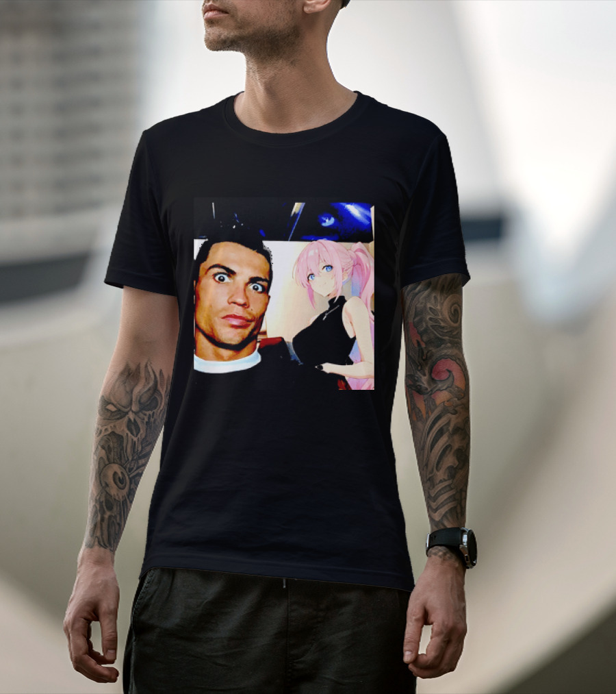 Cristiano Ronaldo Shikimori Anime Manga Collaboration T-Shirt