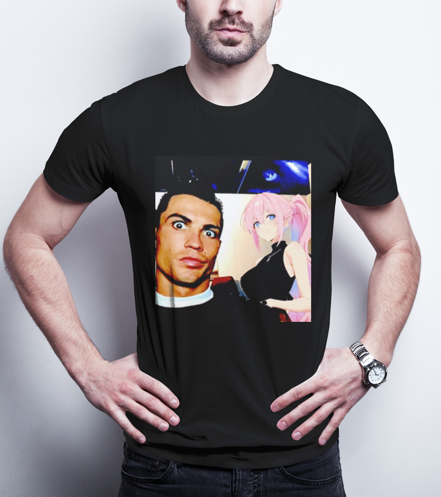 Cristiano Ronaldo Shikimori Anime Manga Collaboration T-Shirt