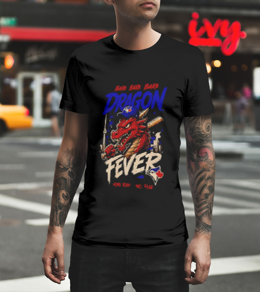 Brr Brr Brr Dragon Fever Toronto Blue Jays Baseball Red Dragon T-Shirt