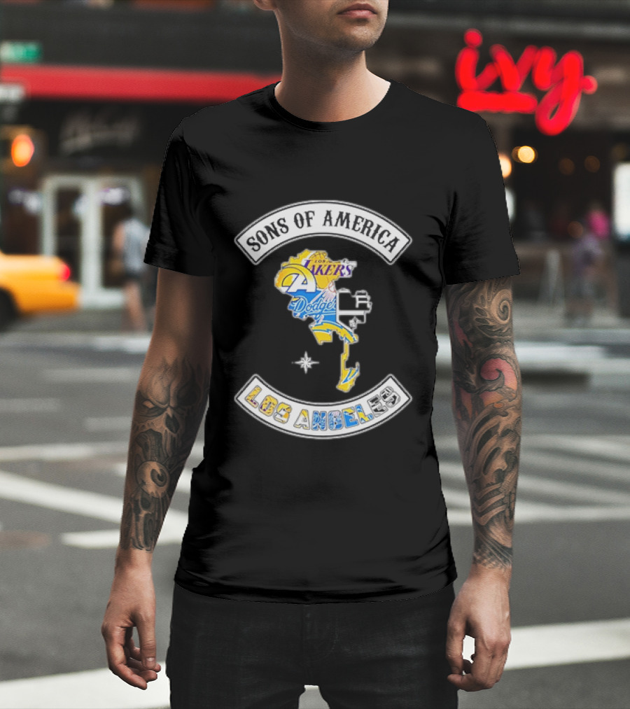 Sons Of America Los Angeles Lakers Rams Dodgers Chargers Kings T-Shirt