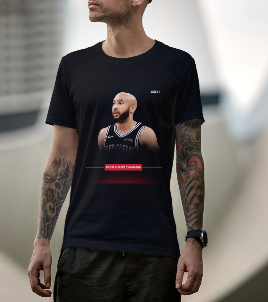 ESPN San Antonio Spurs Jordan McLaughlin From Shams Charania T-Shirt