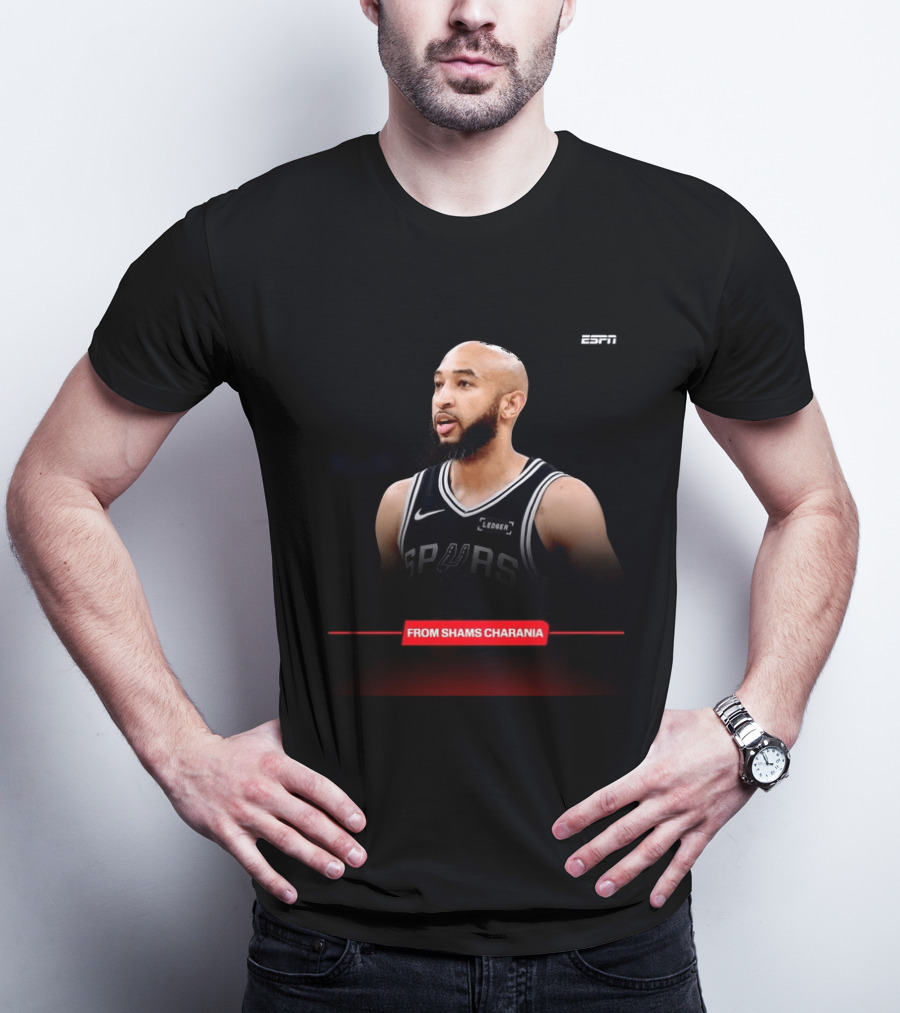 ESPN San Antonio Spurs Jordan McLaughlin From Shams Charania T-Shirt