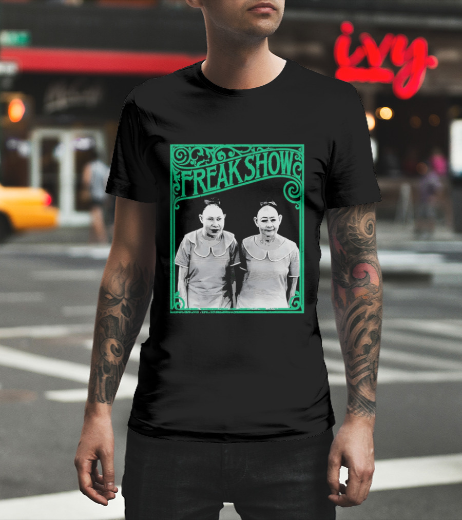 Freak Show Vintage Circus Sideshow Twins T-Shirt