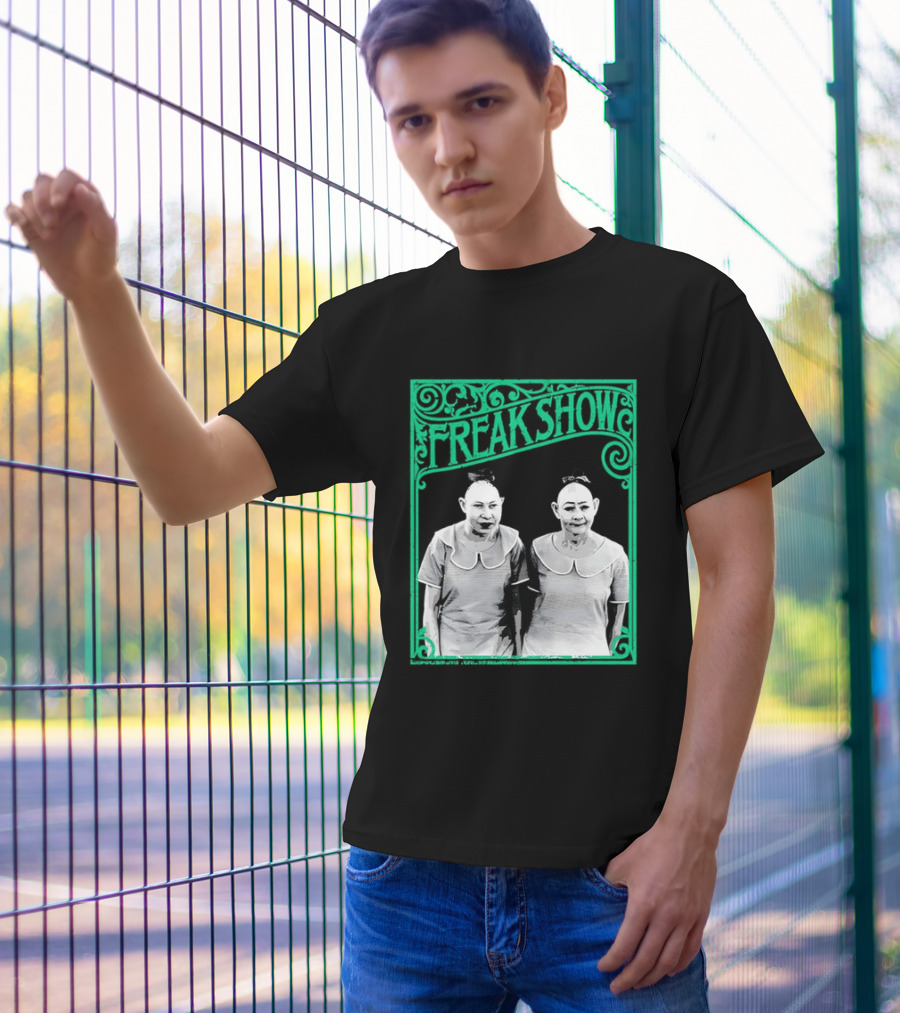 Freak Show Vintage Circus Sideshow Twins T-Shirt