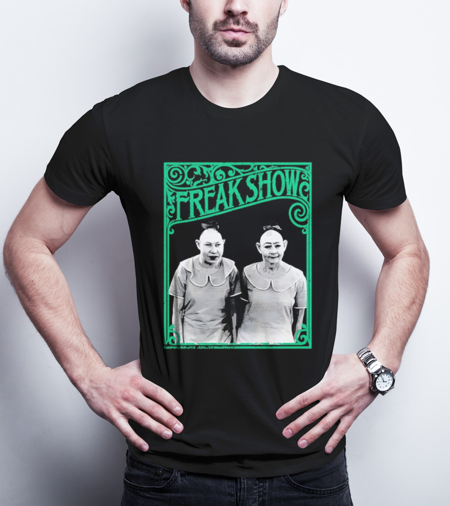 Freak Show Vintage Circus Sideshow Twins T-Shirt