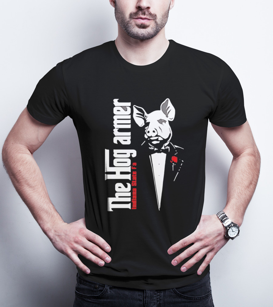 The Hogfarmer Indiana State Fair Pig Tuxedo T-Shirt