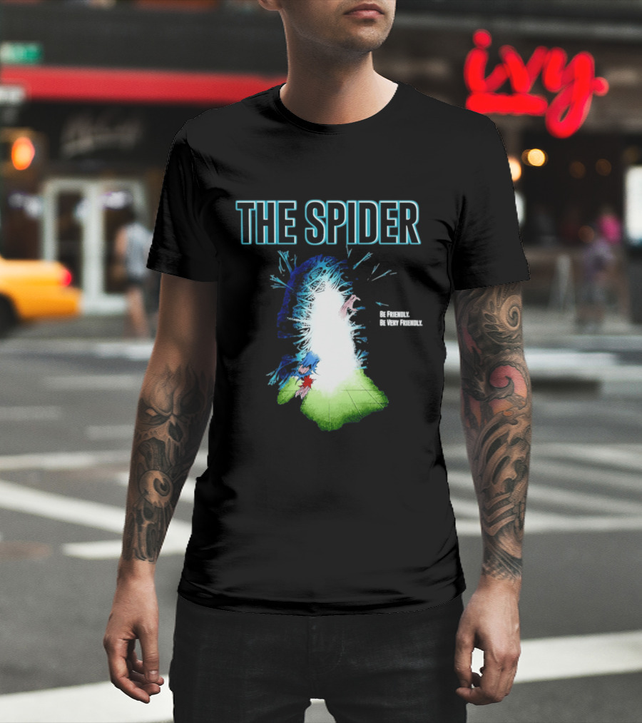 The Spider Be Friendly Be Very Friendly Comic Explosion T-Shirt