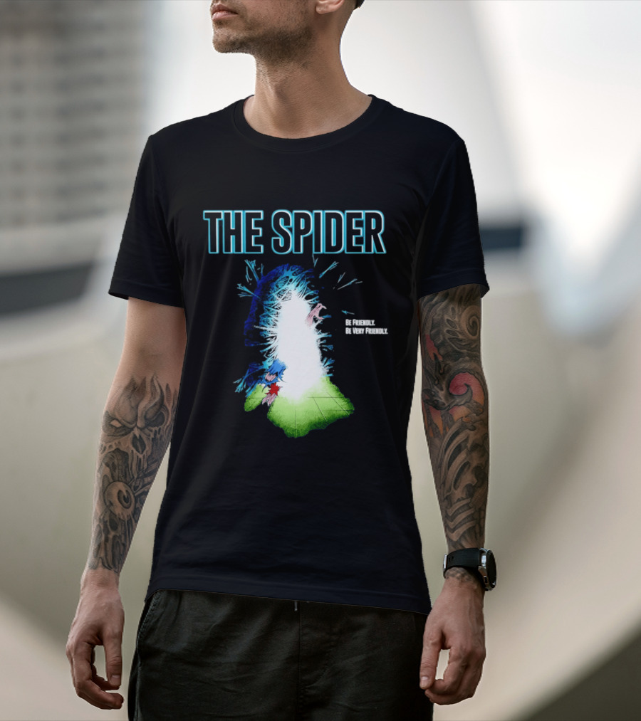 The Spider Be Friendly Be Very Friendly Comic Explosion T-Shirt