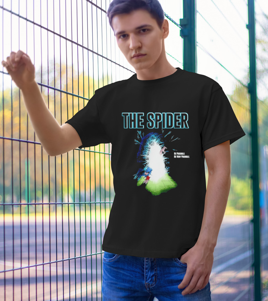 The Spider Be Friendly Be Very Friendly Comic Explosion T-Shirt
