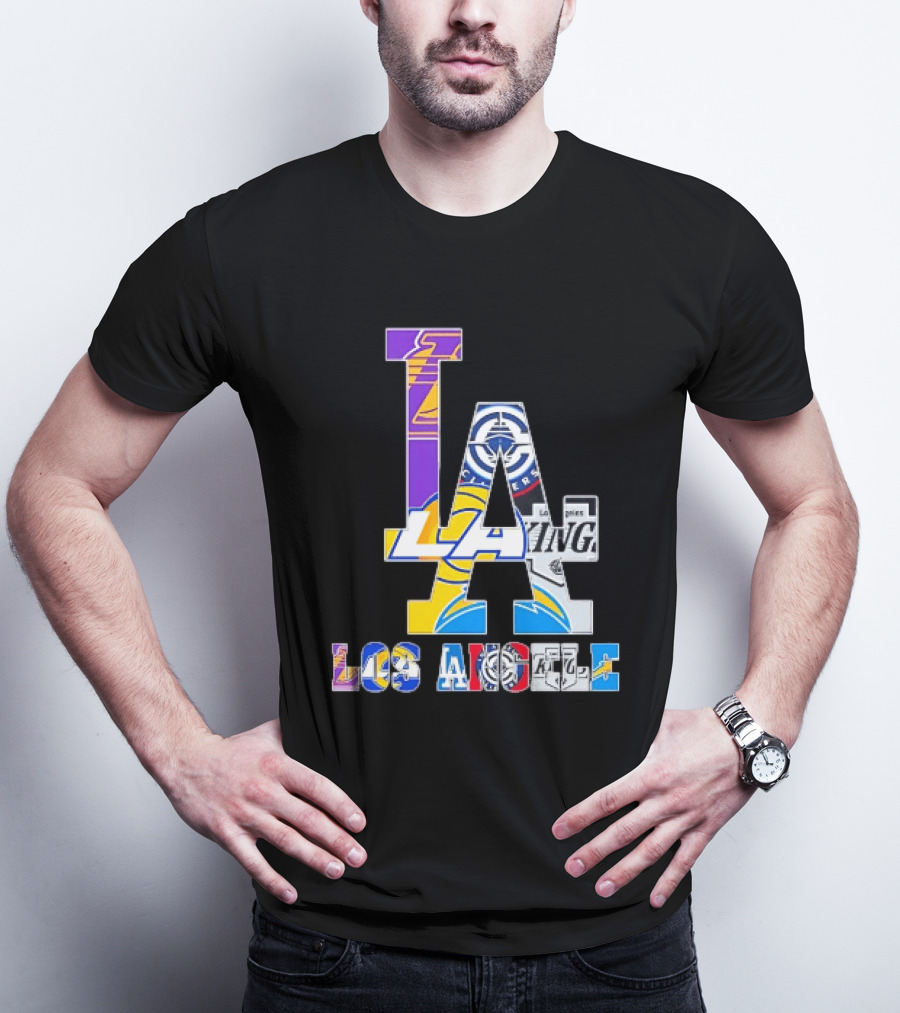 Los Angeles Lakers Clippers Kings Rams Chargers Fan Collection T-Shirt