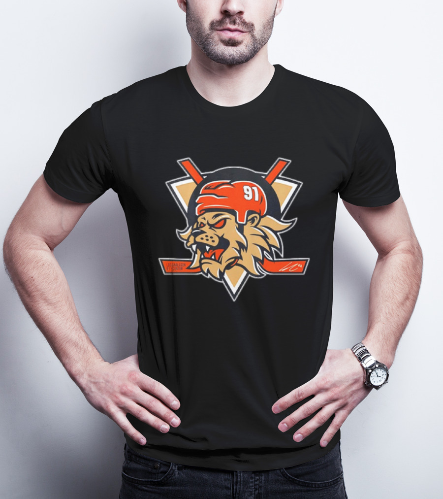 LC 91 Leo Carlsson 91 Center Anaheim Ducks Lion Hockey T-Shirt