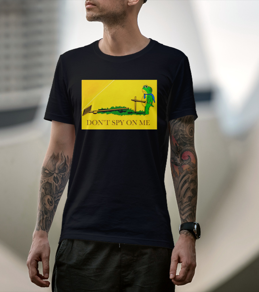 Portland Frog Don't Spy On Me Anti Flock Camera T-Shirt