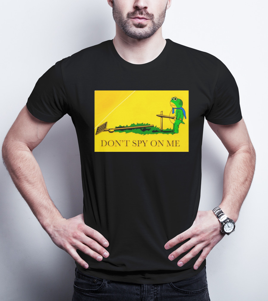 Portland Frog Don't Spy On Me Anti Flock Camera T-Shirt