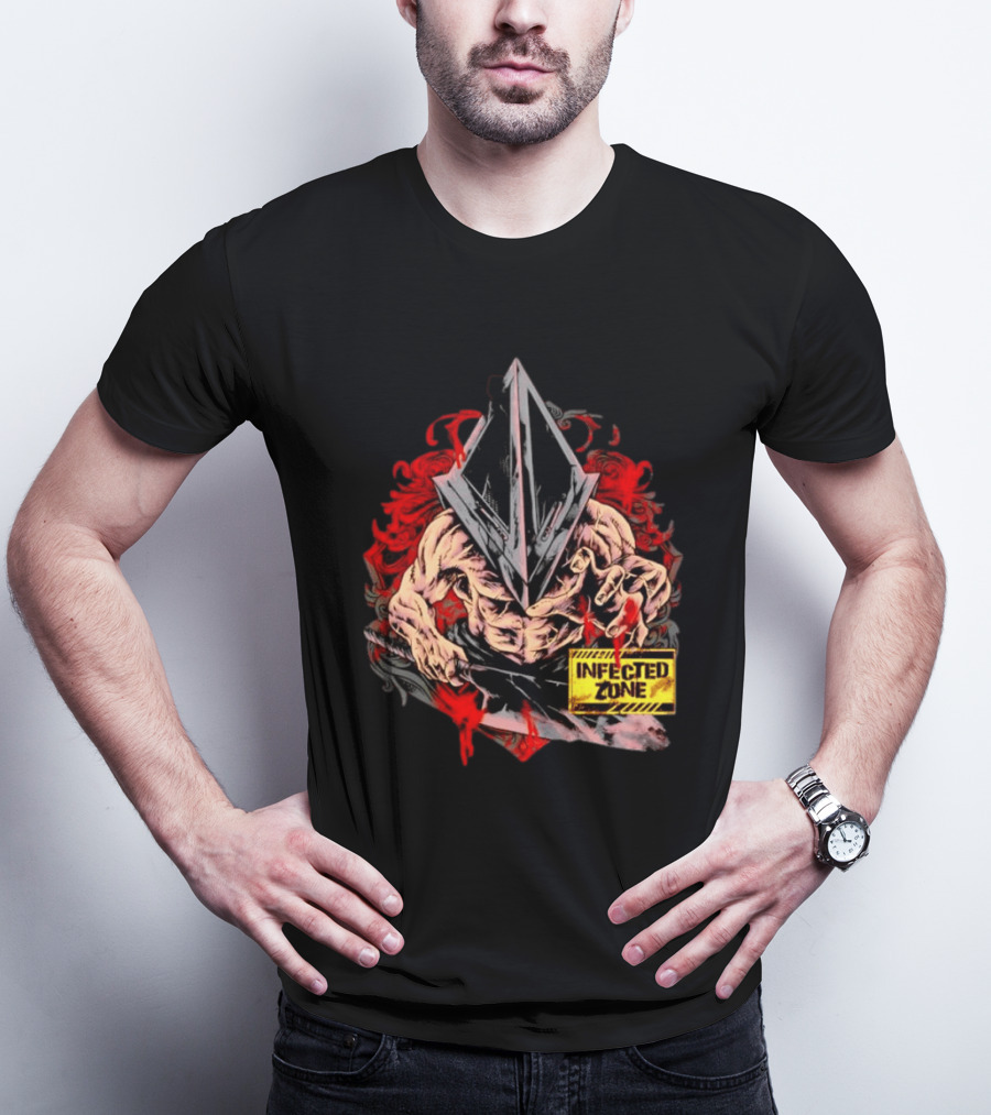 Pyramid Head Silent Hill Infected Zone Horror T-Shirt
