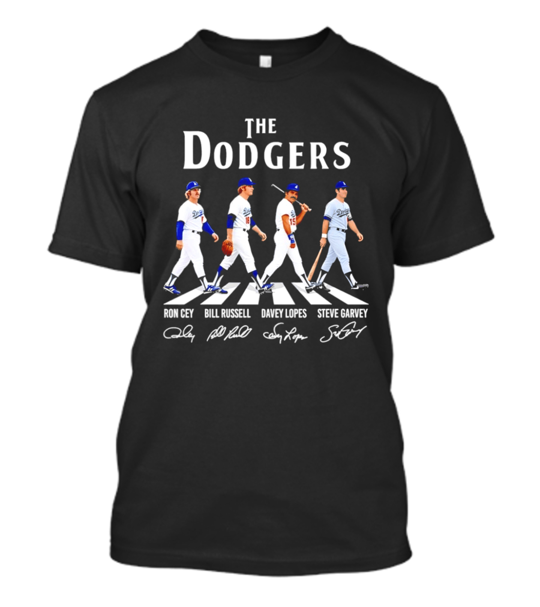 The Dodgers Ron Cey Bill Russell Davey Lopes Steve Garvey Walking T-Shirt