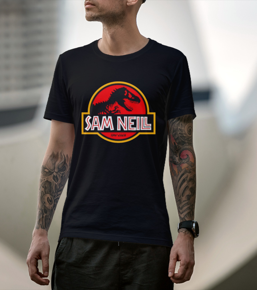 Sam Neill 1947 2026 Jurassic Park Rex T-Shirt