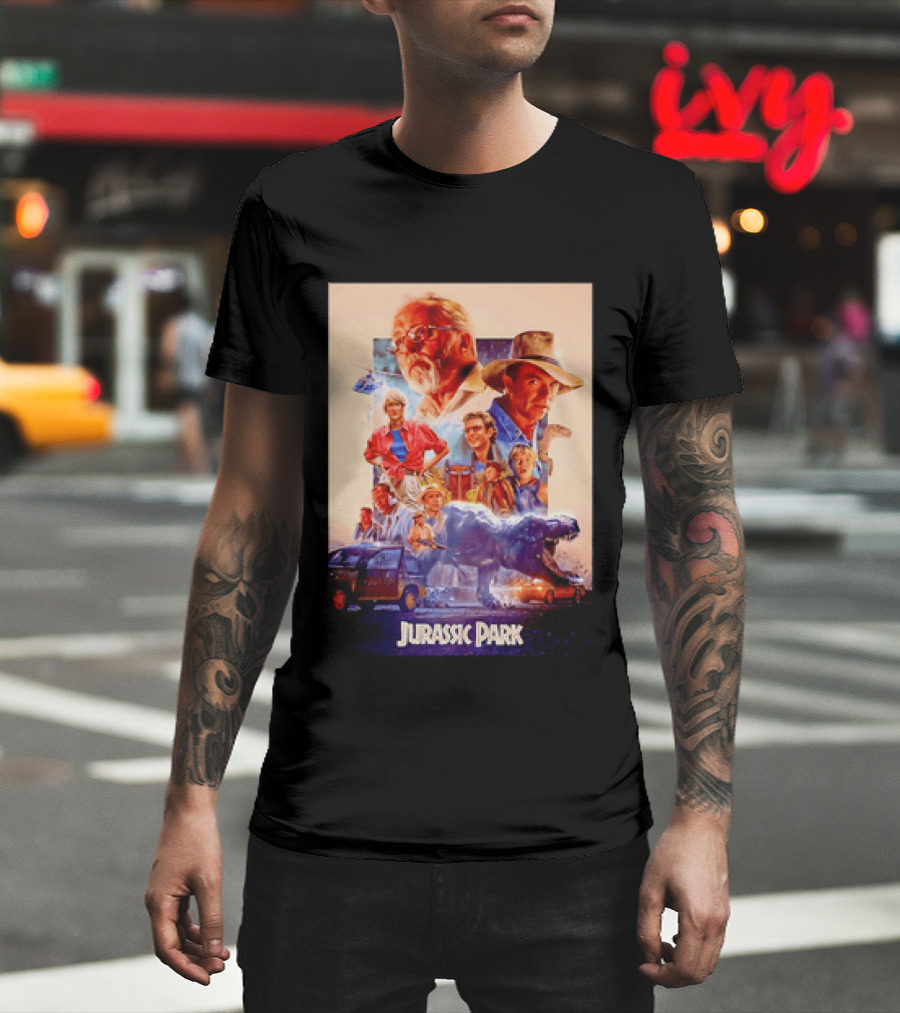Sam Neill Laura Dern Jeff Goldblum Richard Attenborough Jurassic Park RIP T-Shirt