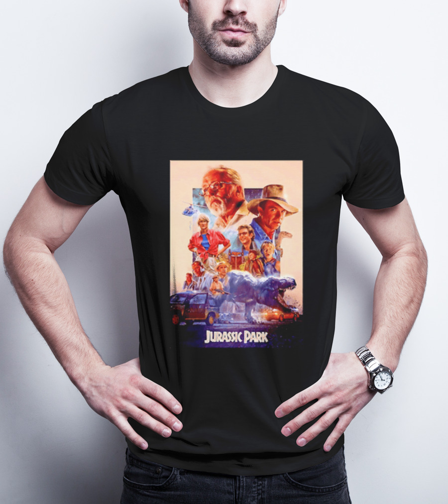 Sam Neill Laura Dern Jeff Goldblum Richard Attenborough Jurassic Park RIP T-Shirt