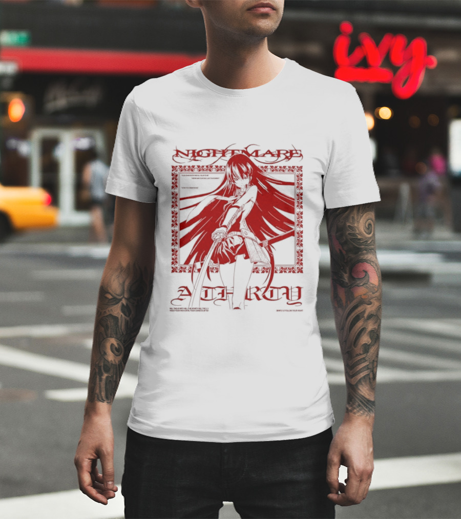 Akame Akame Ga Kill Nightmare Anime Character Grand Entry Red T-Shirt