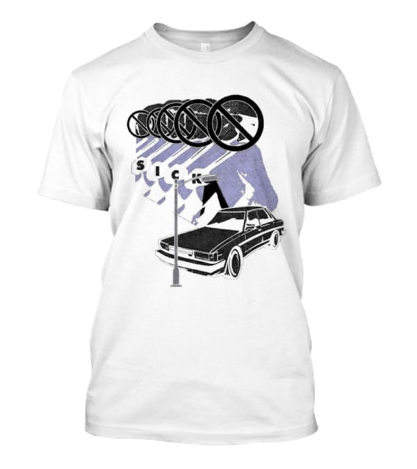 Sick Car Sedan Street Lamp Urban Environment Walking Man T-Shirt