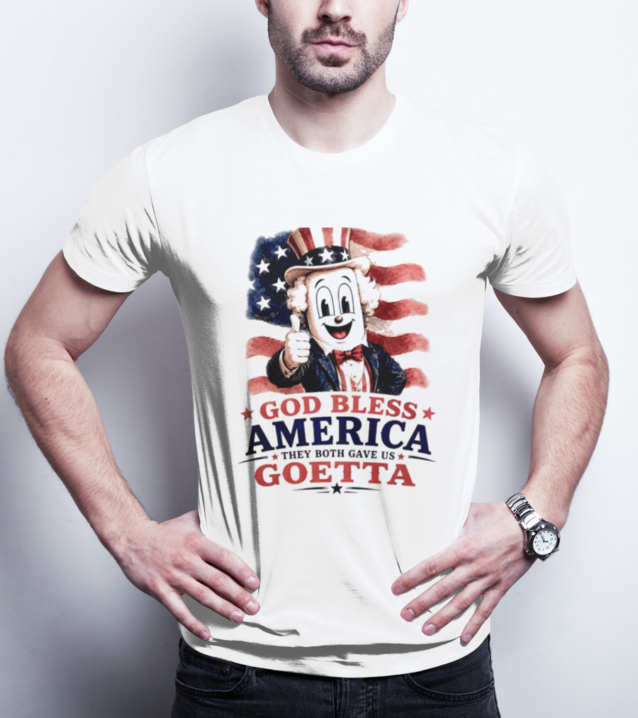 God Bless America They Both Gave Us Goetta USA Flag T-Shirt